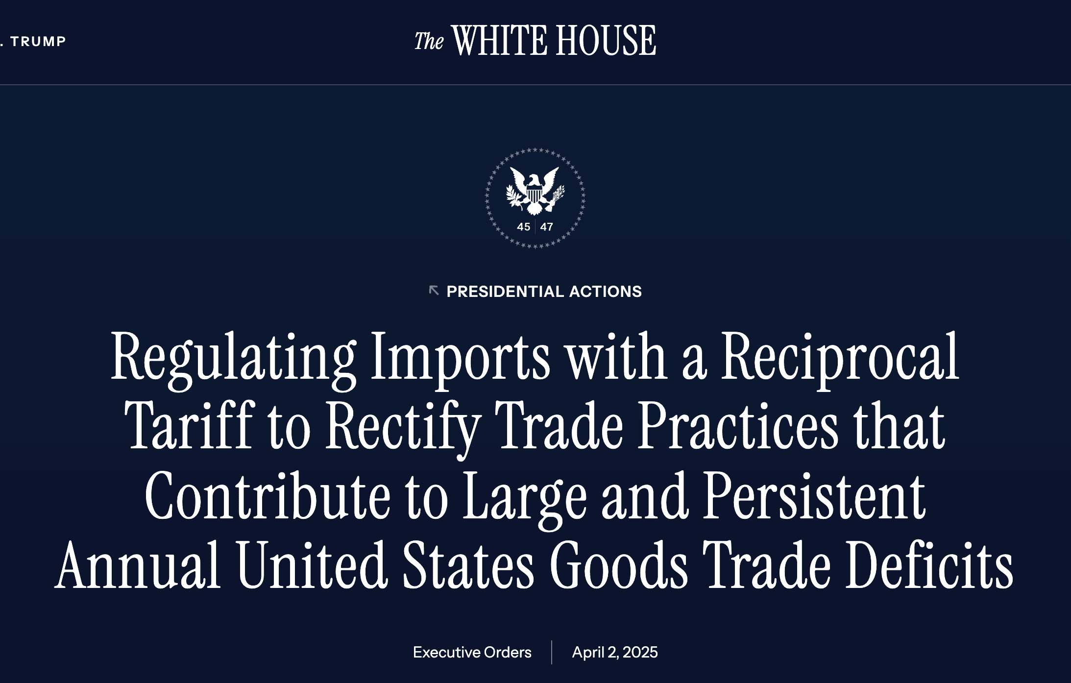 Post-reciprocal-tariff Strategy